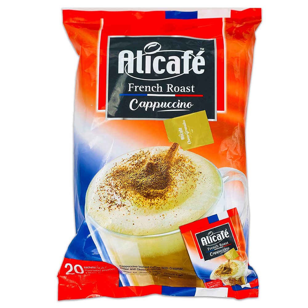 کاپوچینو علی کافه 20 ساشه ای (alicafe) 500 گرم - قهوه و شکلات جان کافی